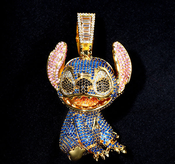Stitch gold necklace store