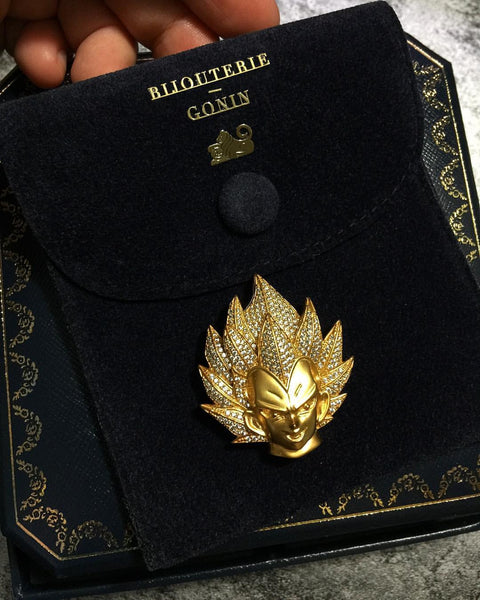 Custom diamond Vegeta necklace and pendant for dbz Dragon ball z fans Bijouterie Gonin