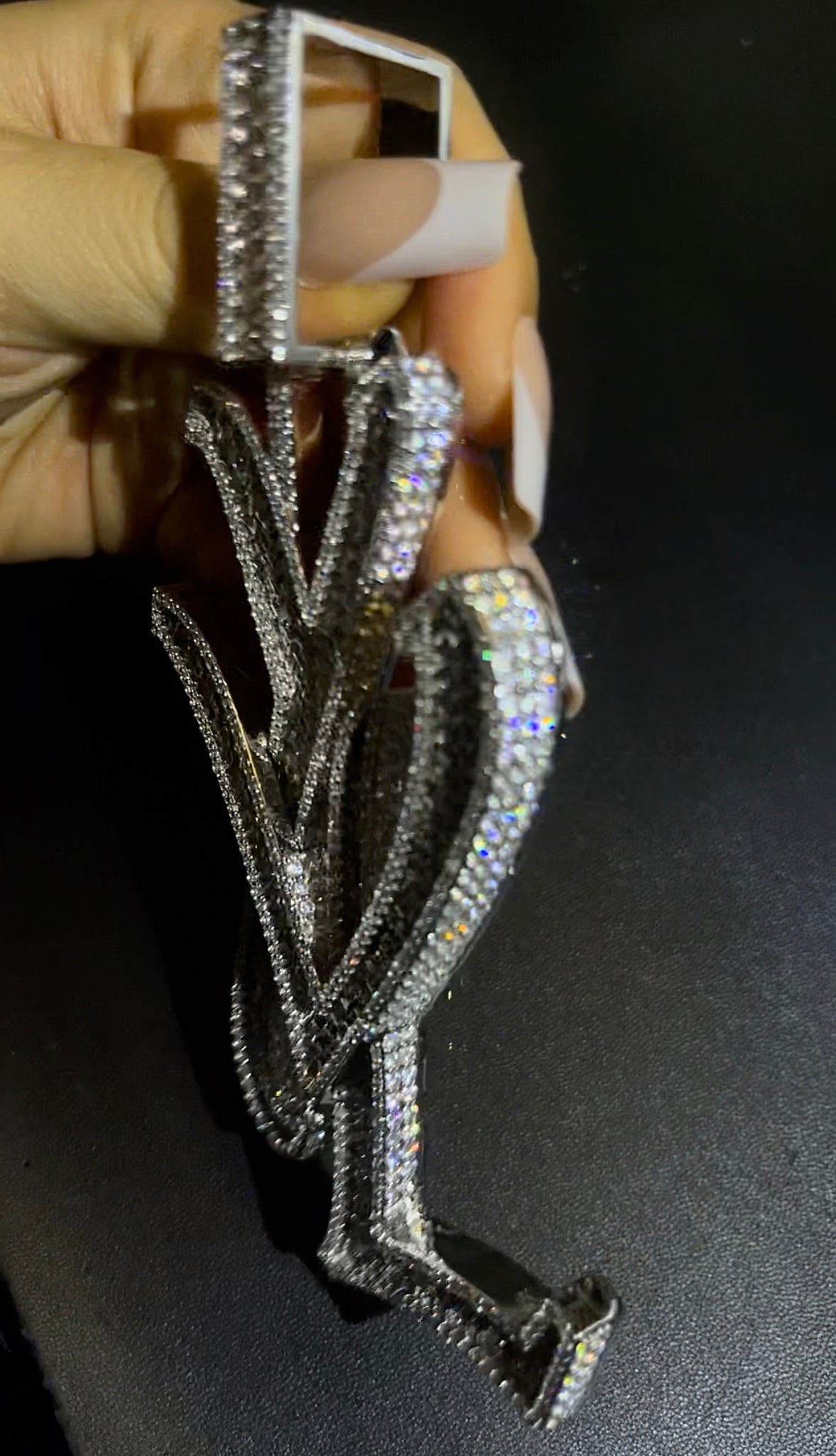 Custom YVL Playboi Carti fully iced pendant necklace infinity link ...