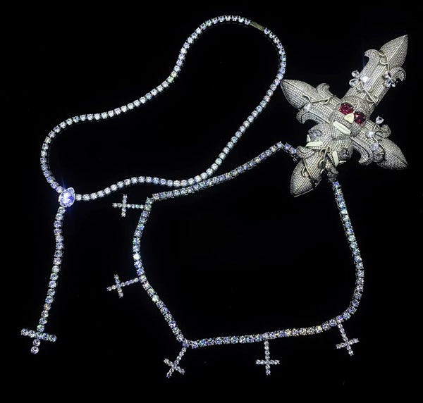 Playboi Carti rosary tennis chain – Bijouterie Gonin