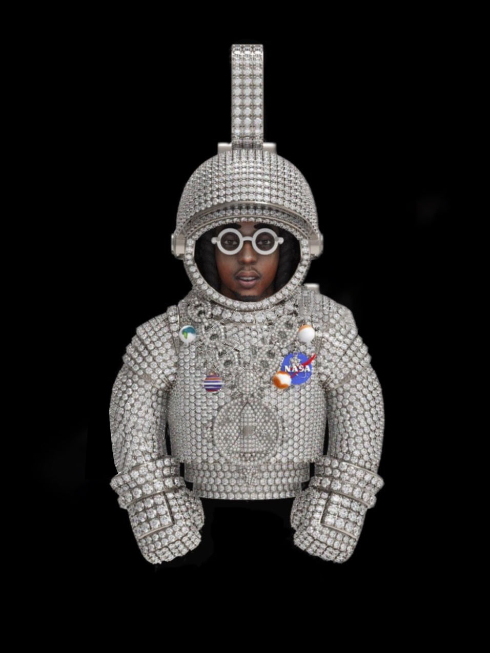 Custom YRN migo yung rich nation pendant necklace free matching chain ...