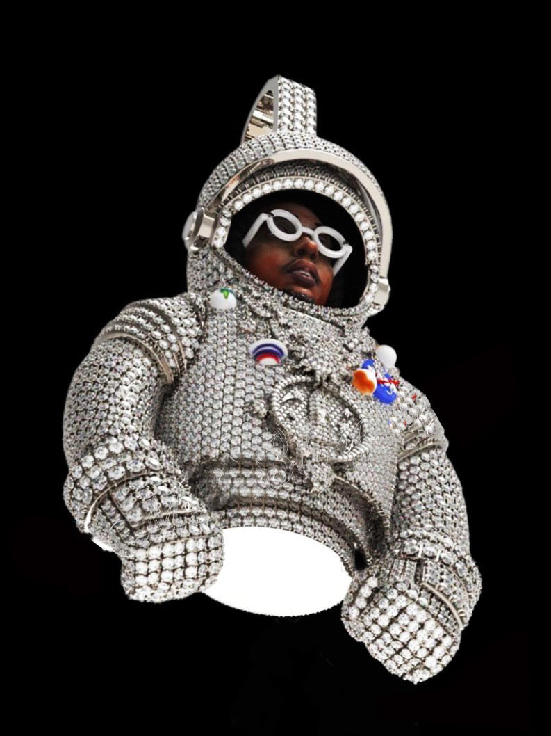 Custom YRN migo yung rich nation pendant necklace free matching chain ...