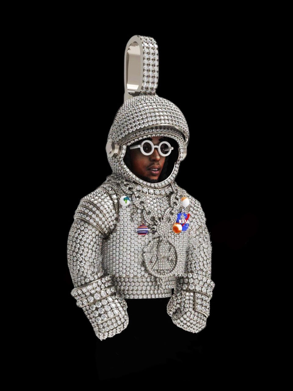 Custom YRN migo yung rich nation pendant necklace free matching chain ...