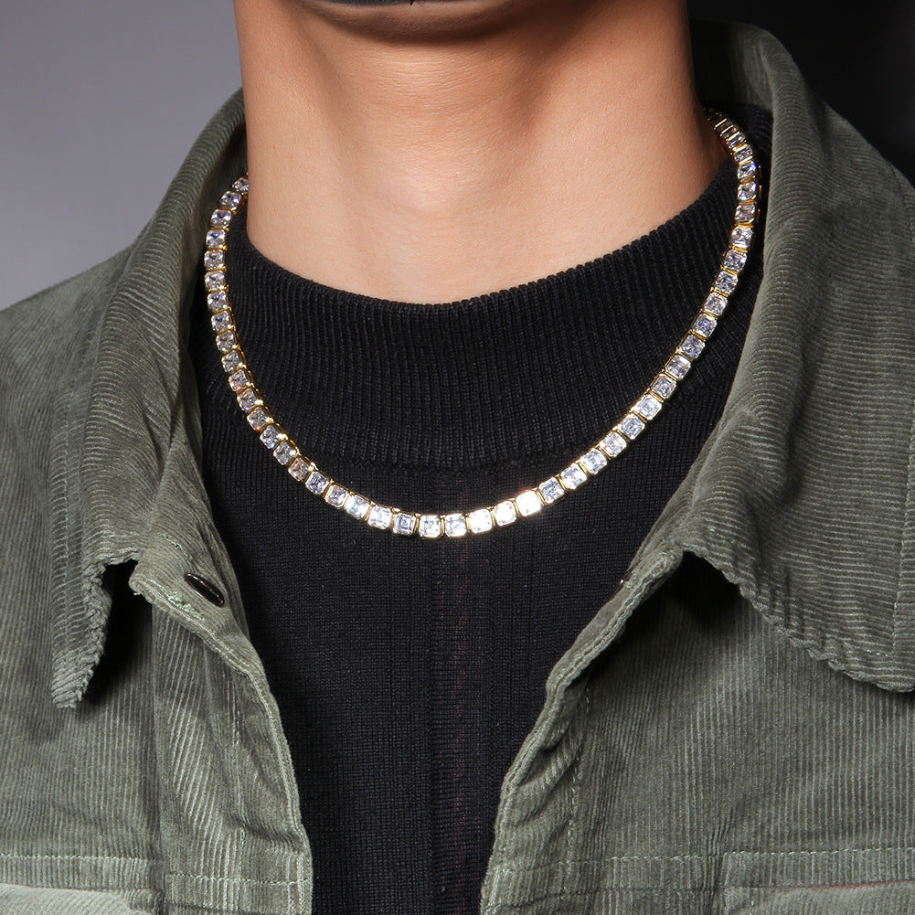 Us Open Tennis 2009 The "LIZ" 3 Prong Graduated Tennis Necklace Men's ...