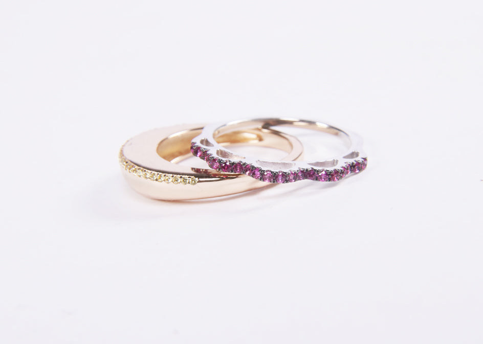 Hamburger ring set as seen on Nigo multicolored – Bijouterie Gonin