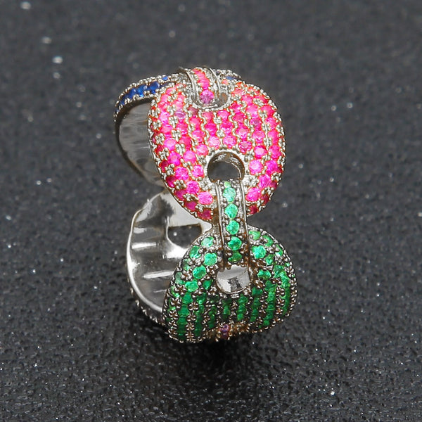 Gucci link ring 11mm Multicolored White Gold – Bijouterie Gonin