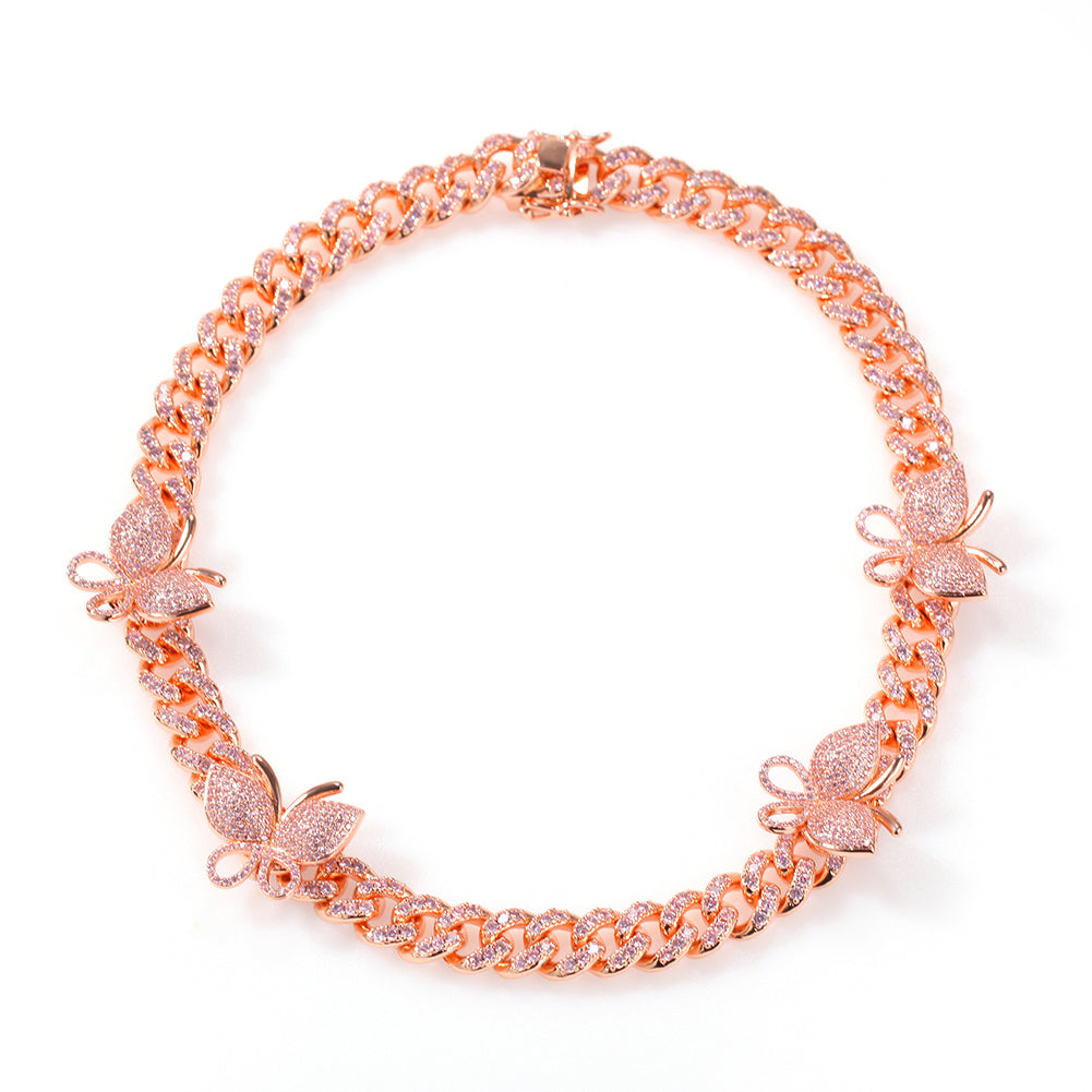 12mm Butterfly cuban link chain - Rose Gold – Bijouterie Gonin