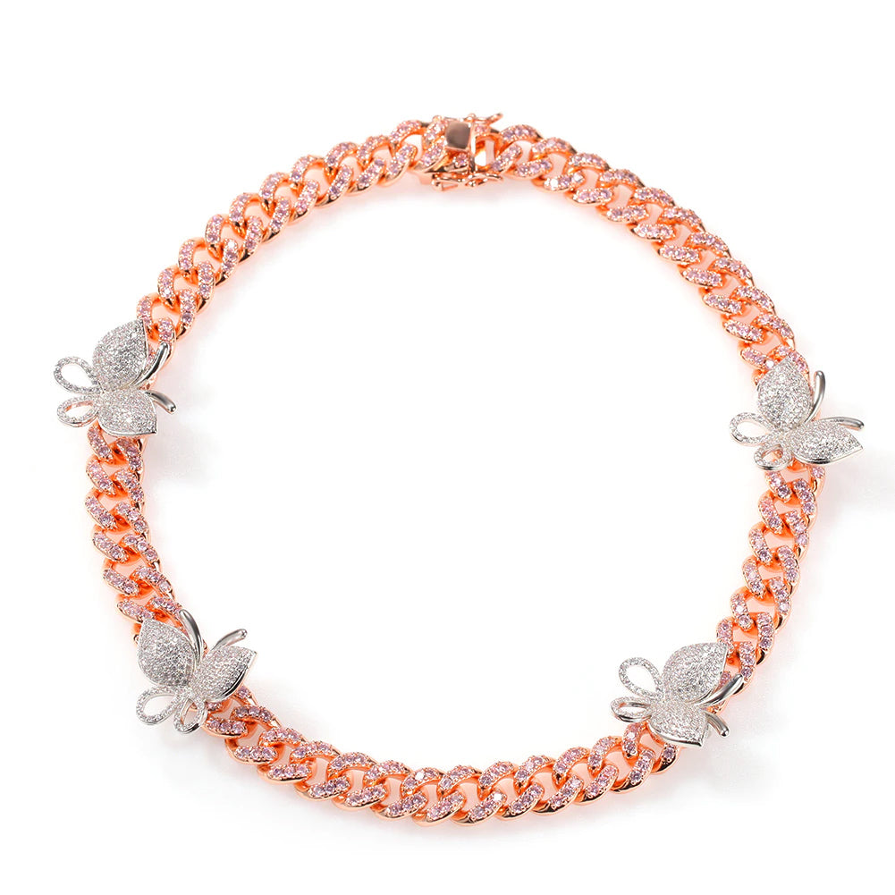 12mm Butterfly cuban link chain - Rose Gold – Bijouterie Gonin