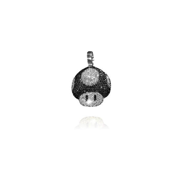 Micro Mario mushroom Black & white – Bijouterie Gonin