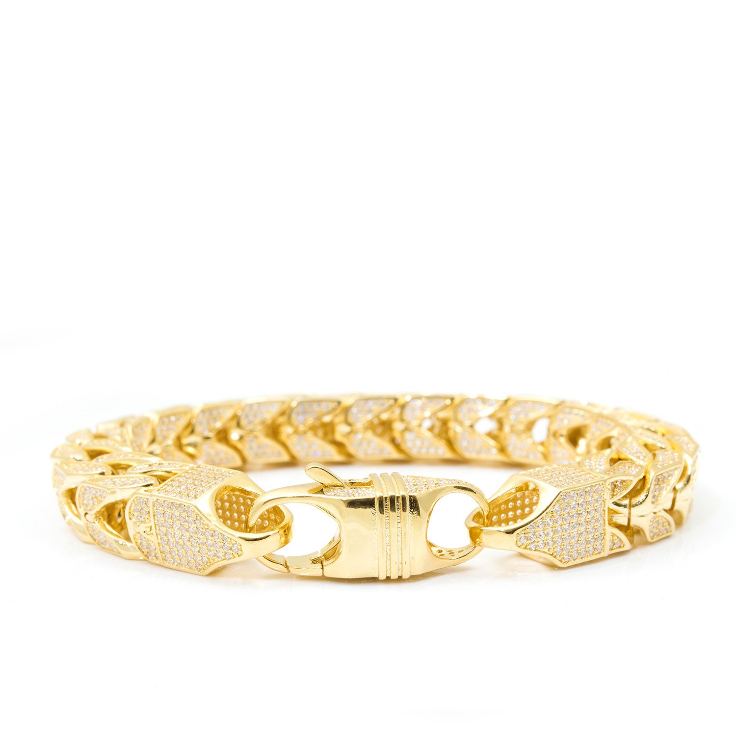 Iced Out Franco Bracelet 10mm – Bijouterie Gonin