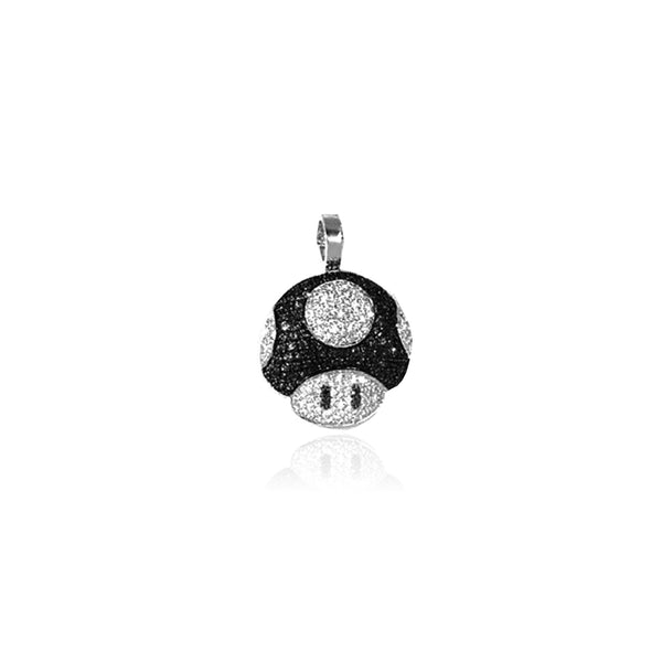 Micro Mario mushroom Black & white – Bijouterie Gonin