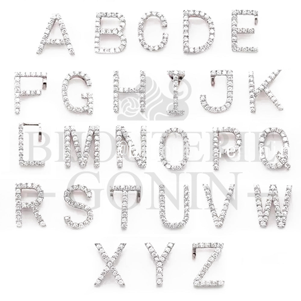 Custom Alphabet A-Z Initial Letter Name Charm Jewelry pendant chain ch ...